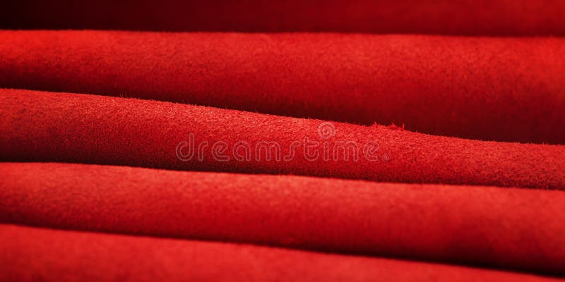 Folded Suede Red As a Banner Background. Macro Photo of Suede Stock ...