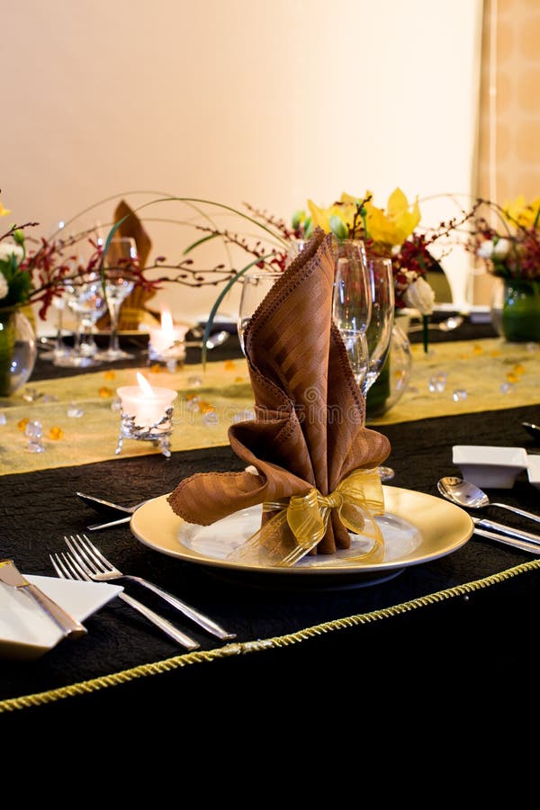 Folded Table Napkin in Formal Table Setting Stock Image - Image of ... Folded Table Napkin in Formal Table Setting Stock Image - Image of ...