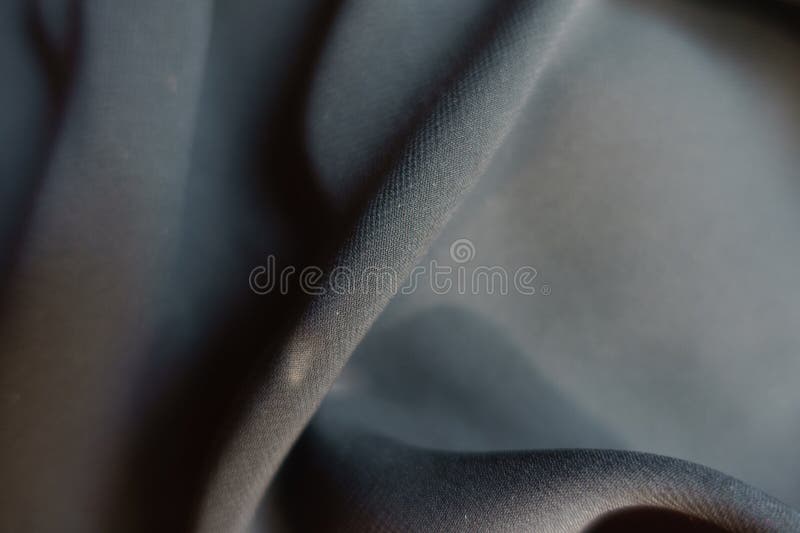 Folded Thin Anthracite Gray Nylon Chiffon Fabric Stock Image - Image of ...