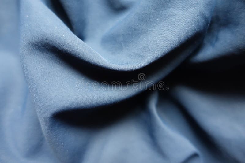 Folded Unprinted Dark Blue Polyester Fabric Stock Image - Image of ...