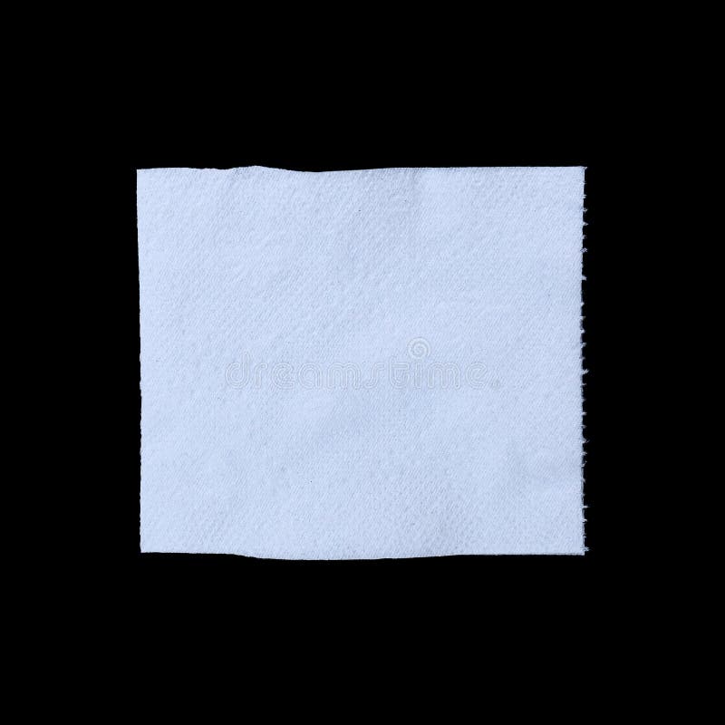 Folded Tissue Paper Isolated on Black Stock Photo - Image of ...