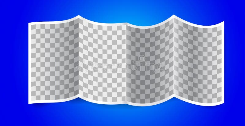 Folded Transparency Paper on Blue Background Stock Illustration ...