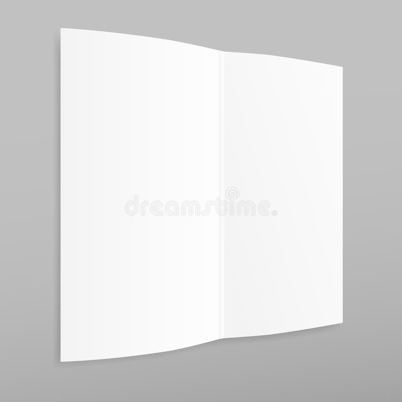 Folded White Copybook, Notebook Paper Sheet, Brochure, Leaflet with ...