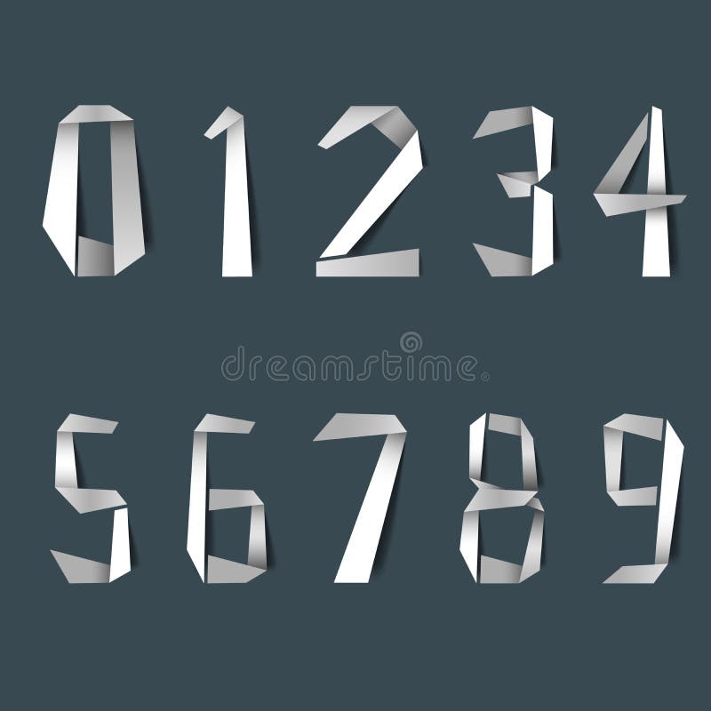 Folded Numbers Stock Illustrations – 653 Folded Numbers Stock ...