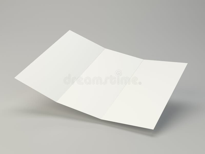 Folded White Paper Page Sheet Texture. 3d Rendering Stock Illustration ...