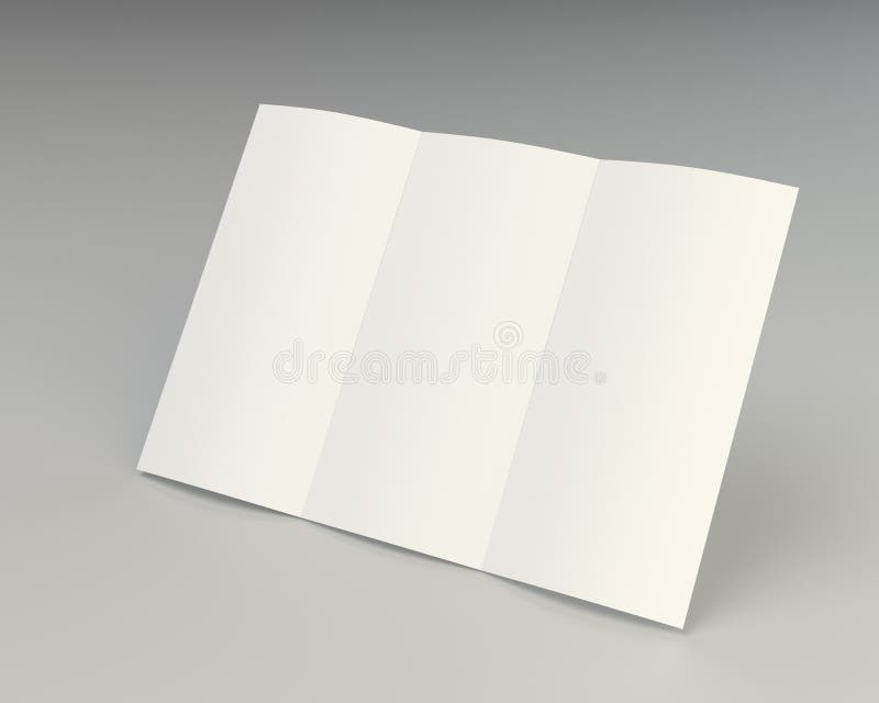 Folded White Paper Page Sheet Texture. 3d Rendering Stock Illustration ...