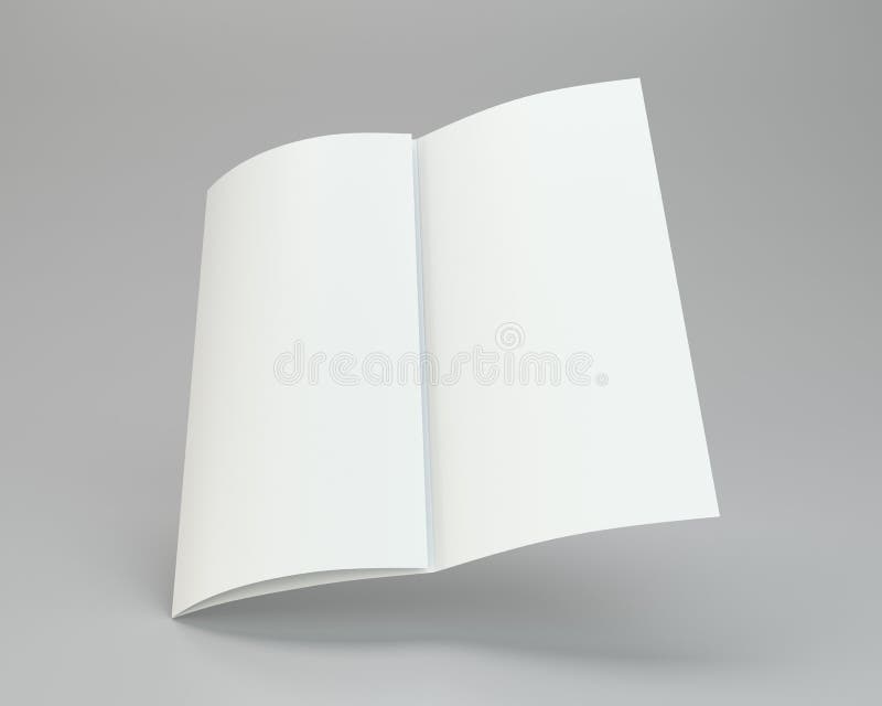 Folded White Paper Page Sheet Texture. 3d Rendering Stock Illustration ...