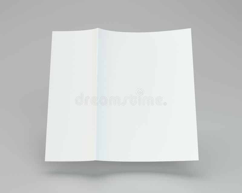 Folded White Paper Page Sheet Texture. 3d Rendering Stock Illustration ...