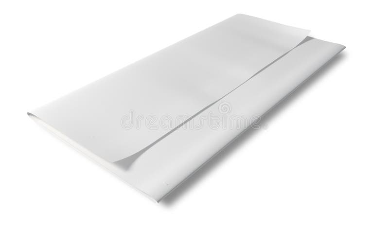 Folded White Paper Perspective Stock Photo - Image of letter, blank ...