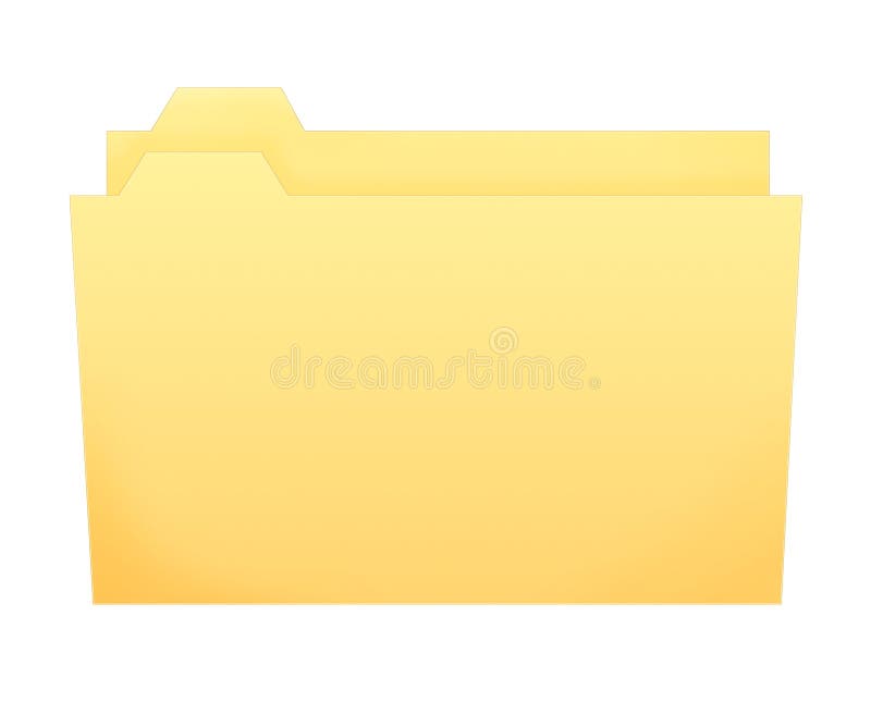 Yellow File Folder with Documents Stock Vector - Illustration of ...