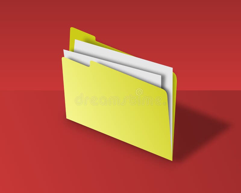 Folder with Papers stock vector. Illustration of file - 20199264