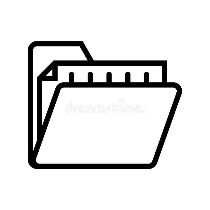 Simple Folder Icon stock vector. Illustration of food - 136456679