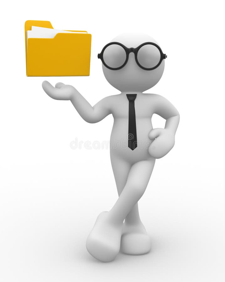 Person hold folder stock illustration. Illustration of document - 7740647