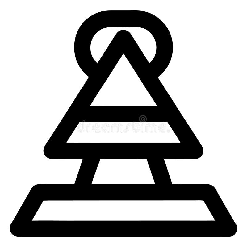 Minimalist Pyramid Hierarchy Icon – Bold Black Geometric Symbol ...
