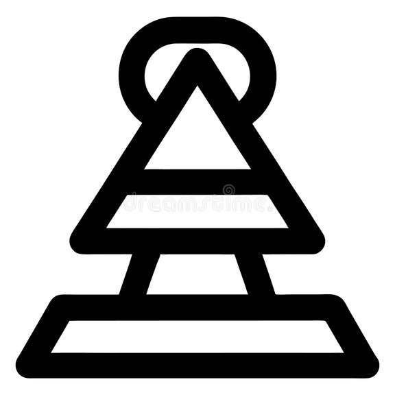Minimalist Pyramid Hierarchy Icon – Bold Black Geometric Symbol ...