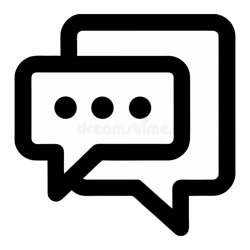 Speech Bubble Icon – Black Vector Chat Symbol for Messaging Apps ...