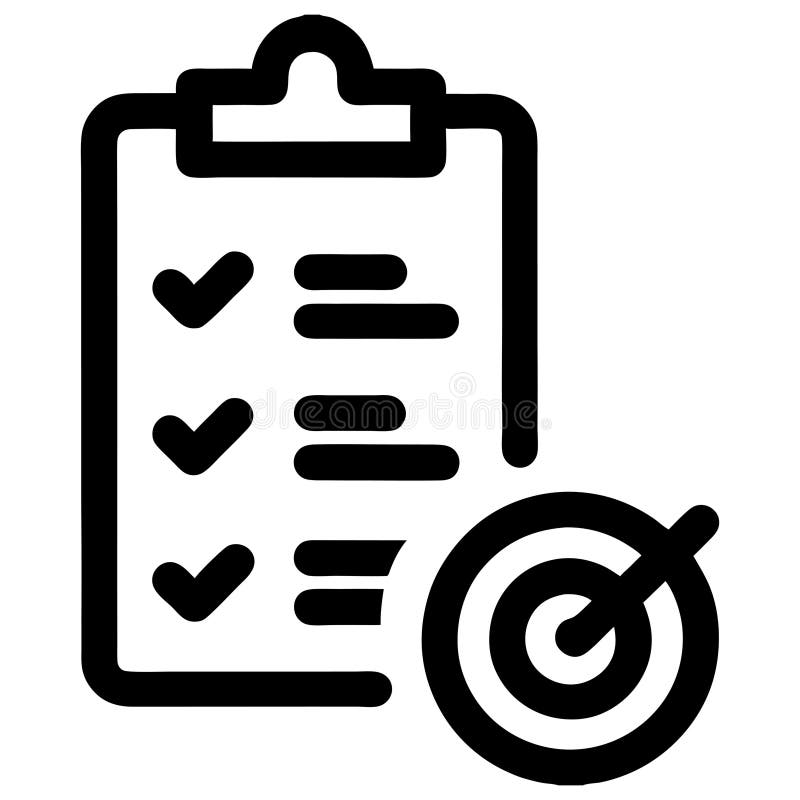 Black Silhouette Checklist Icon – Task Clipboard with Checkmarks and ...