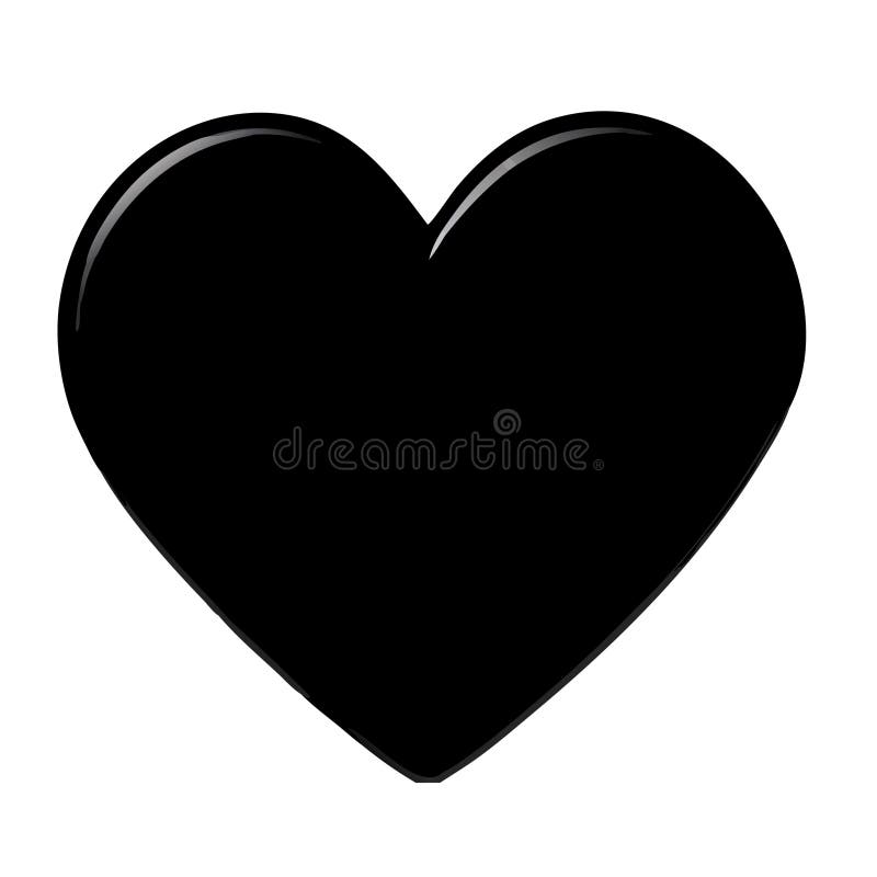 Solid Black Heart Vector Icon – Simple Bold Heart Shape Symbol for Love ...