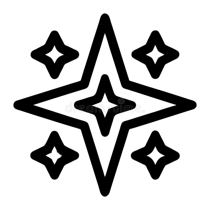 Star Sparkle Vector Icon Set – Abstract Geometric Glowing Light Symbol ...