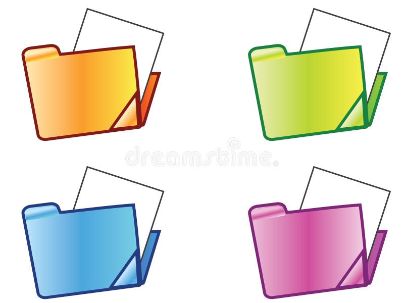 Folder stock vector. Illustration of glossy, colour, indication - 6141935