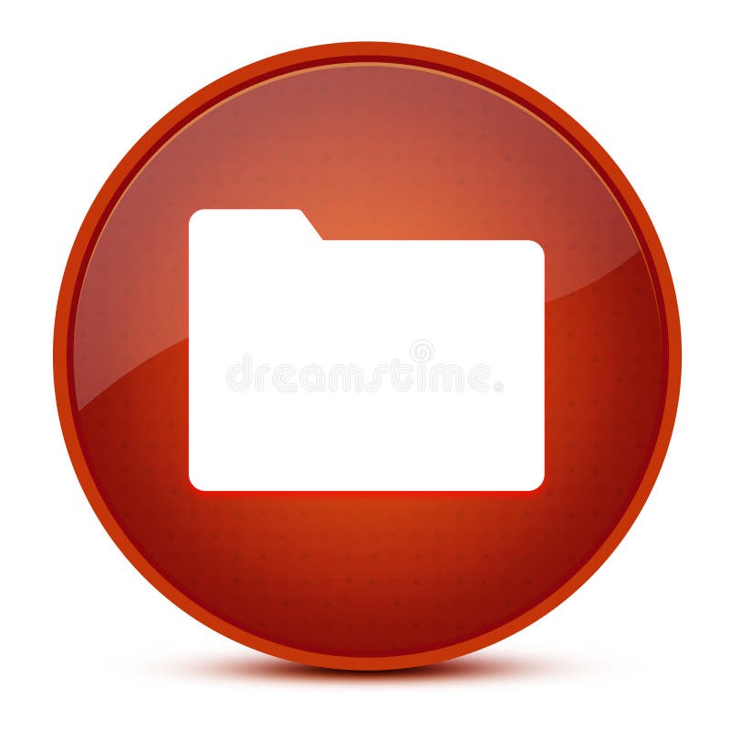 Folder Aesthetic Glossy Brown Round Button Abstract Stock Illustration ...
