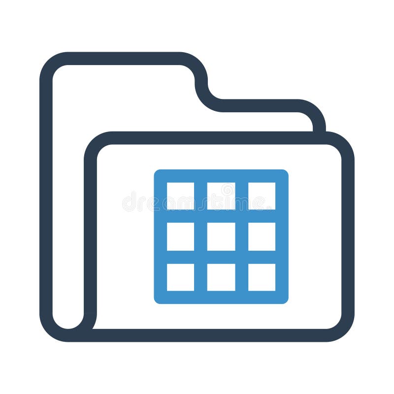 Folder apps line icon stock vector. Illustration of collection - 104496755