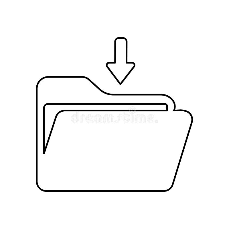 Folder, Archive Icon, on a White Background, Vector Illustration Stock ...