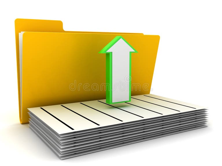 Folder and arrow stock illustration. Illustration of organization ...