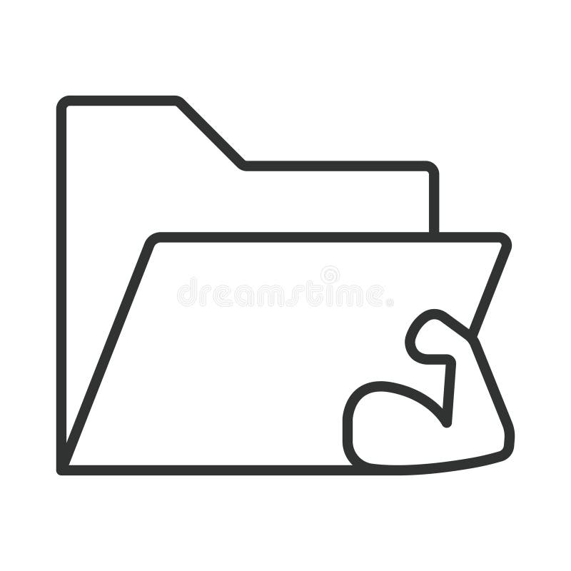 Folder with Arrow Icon in Line Design. Folder, Arrow, Document, Files, Storage, Directory, Data ...