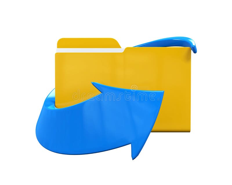 Folder with Arrow stock illustration. Illustration of office - 42776514