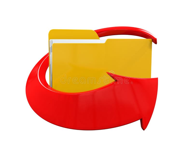 Folder with Arrow stock illustration. Illustration of data - 42776706