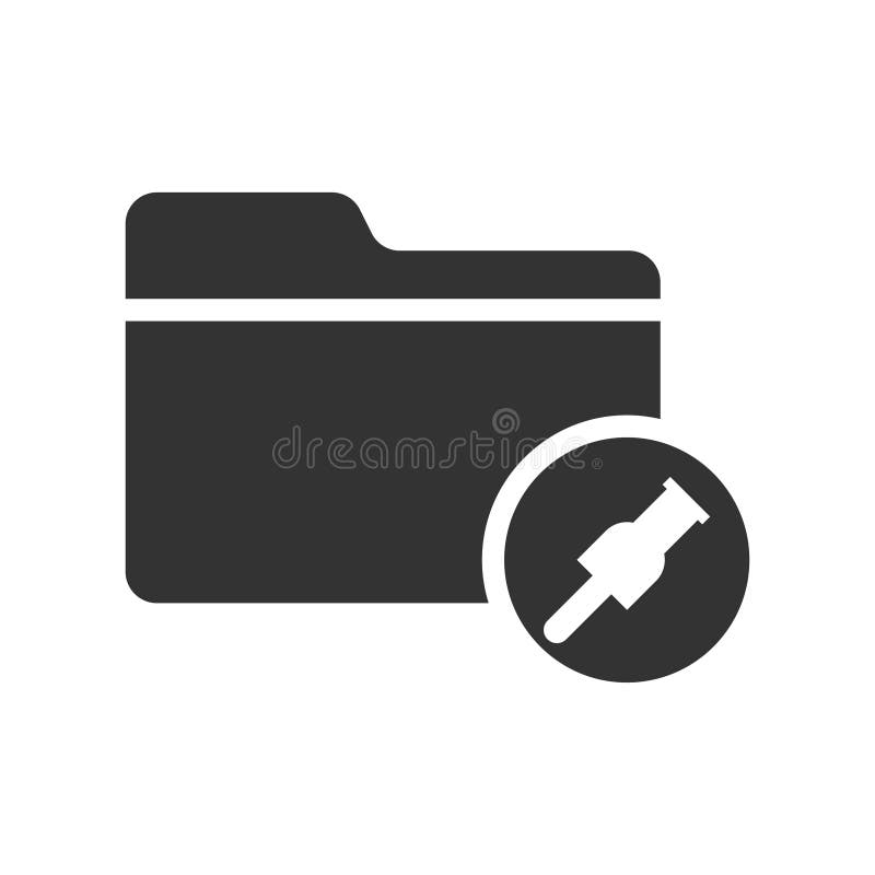 Folder attachment icon stock vector. Illustration of symbol - 225349443