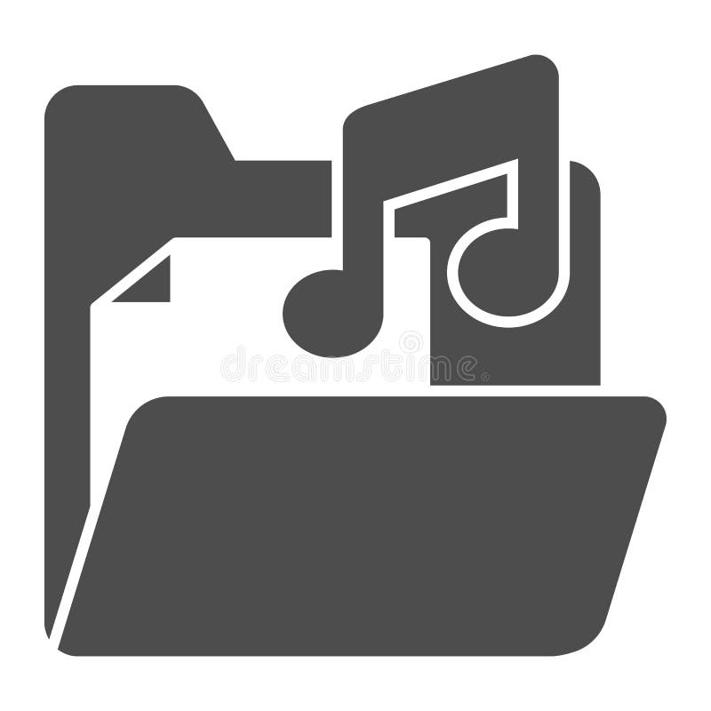 Audio File Icon on Black Background. Vector Illustration Stock Vector ...