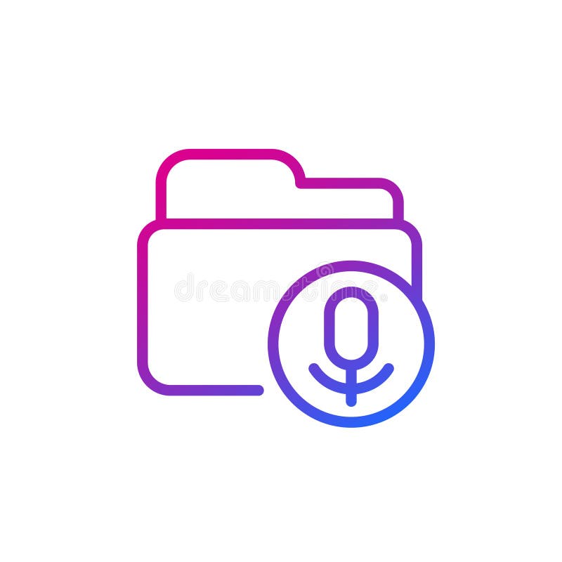 No Access To Folder Icon with Outline Stock Vector - Illustration of ...