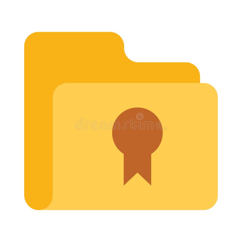 Folder Badge Color VECTOR Icon Stock Vector - Illustration of apps ...