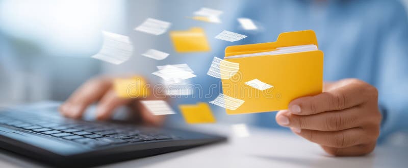 The Folder Being Used To Manage Digital Documents in a Modern Office ...