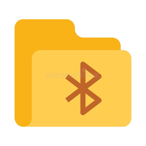 Folder Bluetooth Color VECTOR Icon Editorial Photography - Illustration ...