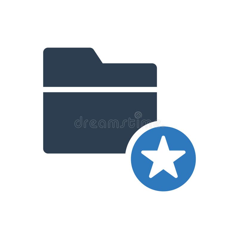 Folder Bookmark Icon - Favorite Folder with Star Icon Stock Vector ...