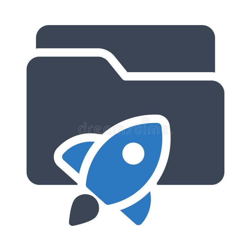 Folder Boost Vector Glyph Color Icon Stock Illustration - Illustration ...