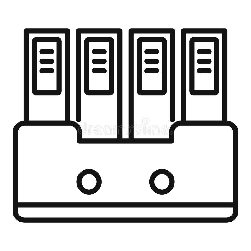 Folder Box Icon, Outline Style Stock Vector - Illustration of card ...
