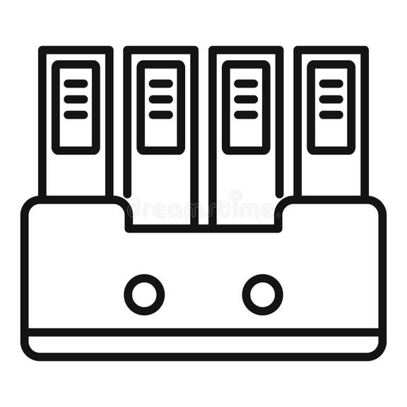 Folder Box Icon, Outline Style Stock Vector - Illustration of card ...