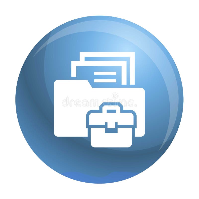 Folder Briefcase Icon, Simple Style Stock Vector - Illustration of ...