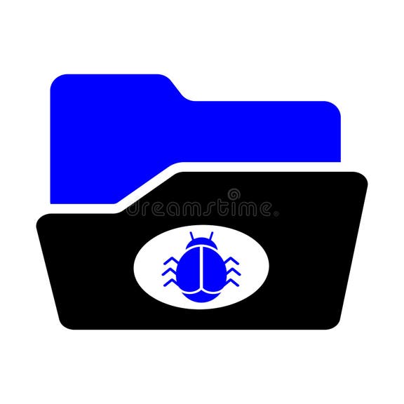 Folder Bug Icon stock vector. Illustration of icon, documents - 358759588
