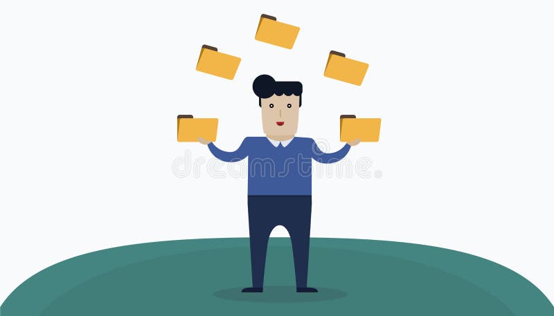 Folder with business man stock vector. Illustration of human - 57954127