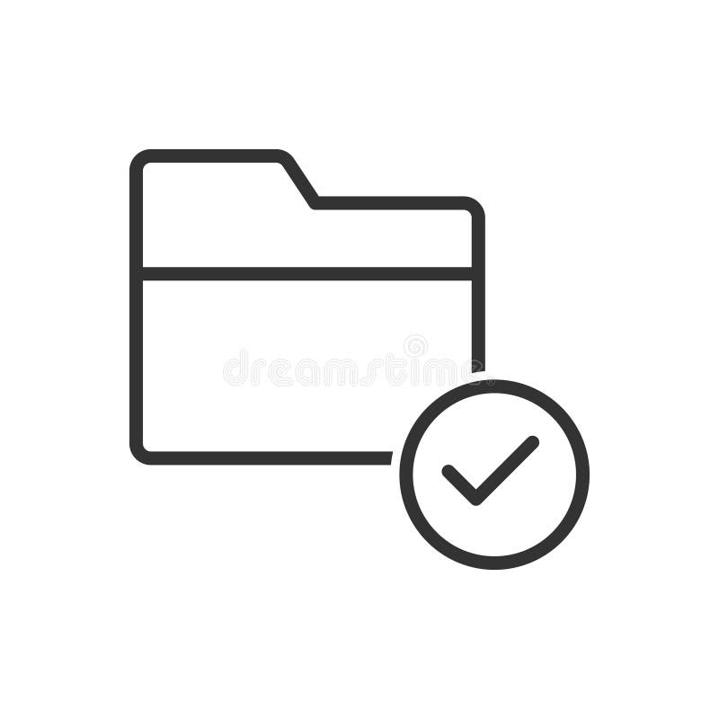 Folder Check Icon - Folder Accept Icon Stock Vector - Illustration of ...