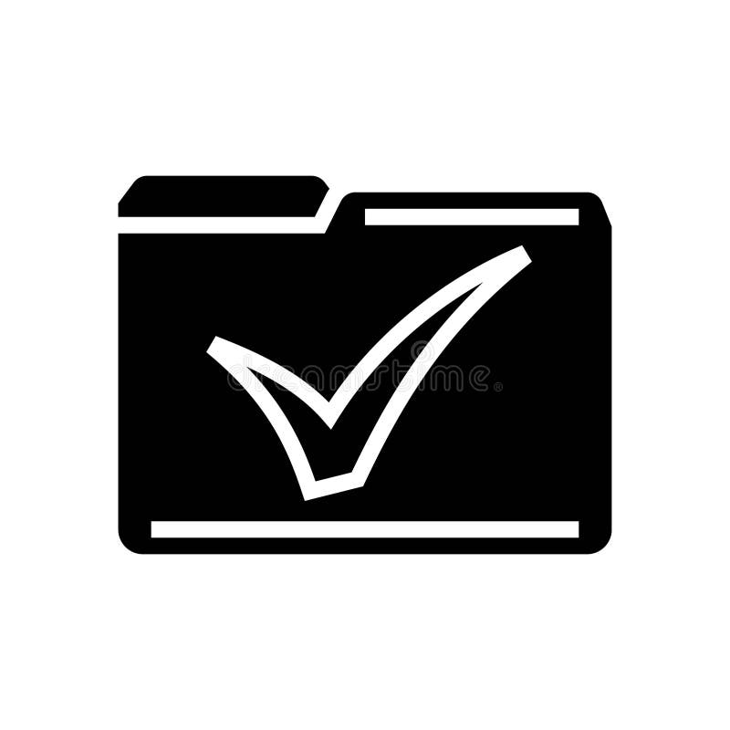 Folder Check Mark Color Icon Vector Illustration Stock Vector ... Folder Check Mark Color Icon Vector Illustration Stock Vector ...