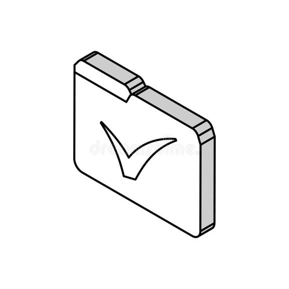 Folder Check Mark Isometric Icon Vector Illustration Stock Vector ...