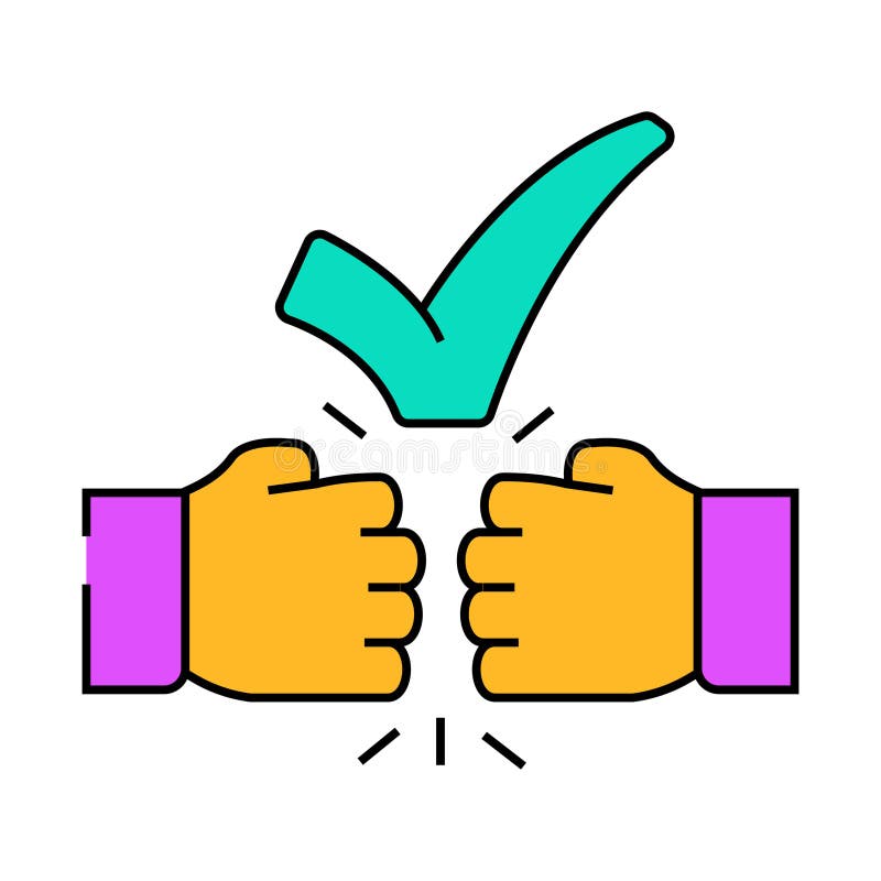 Folder Check Mark Icon Color Illustration Stock Vector - Illustration ...