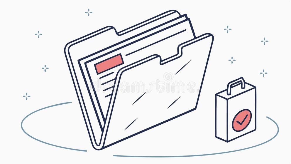 Folder with Checkmark, File Organization and Confirmation Icon Vector ...