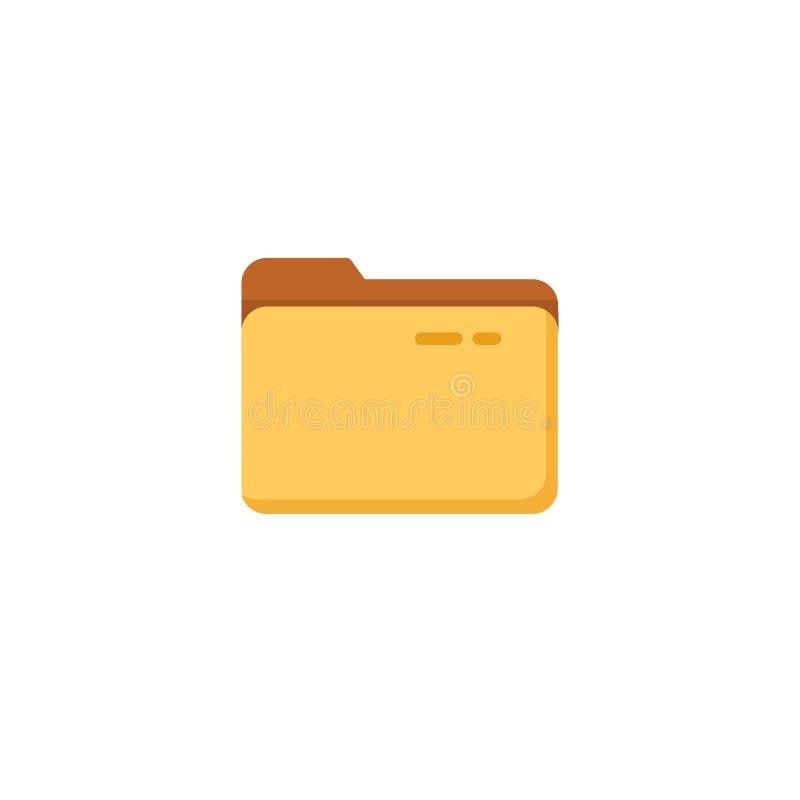 Folder Clipart. Folder Colorful Flat Icon Stock Vector - Illustration ...